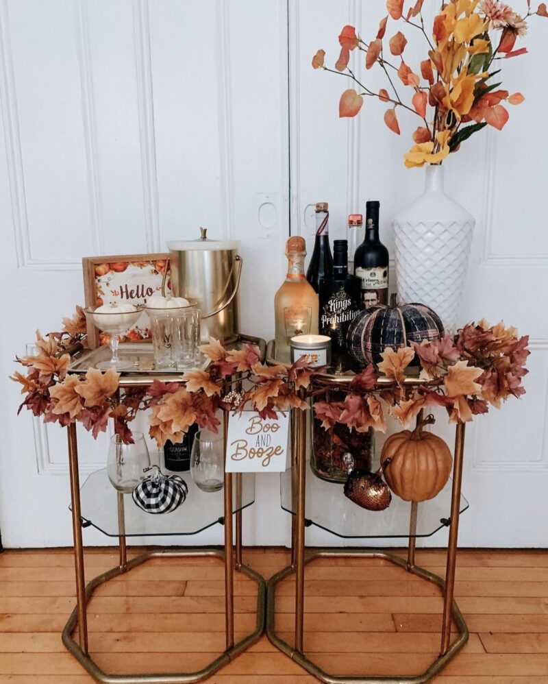 Cozy Up Your Living Room or Home with These Chic 25+ Fall Bar Cart ...